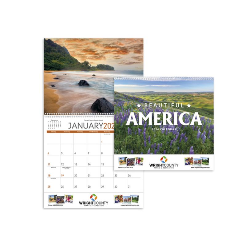 Custom printed 2026 Wiro Wall Calendars | FREE DESIGN