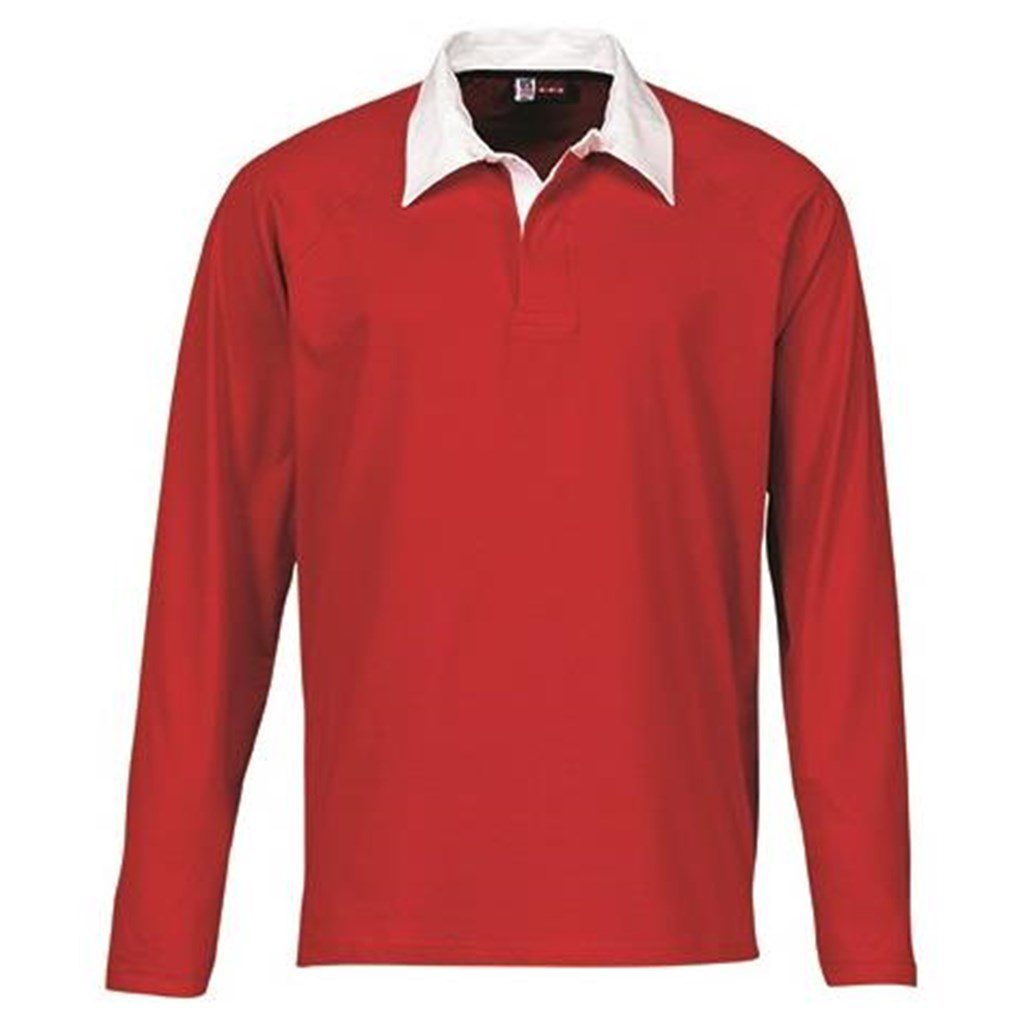 Mens Long Sleeve Brisbane Golf Shirt - Red | Corporate Gifts & Clothing ...