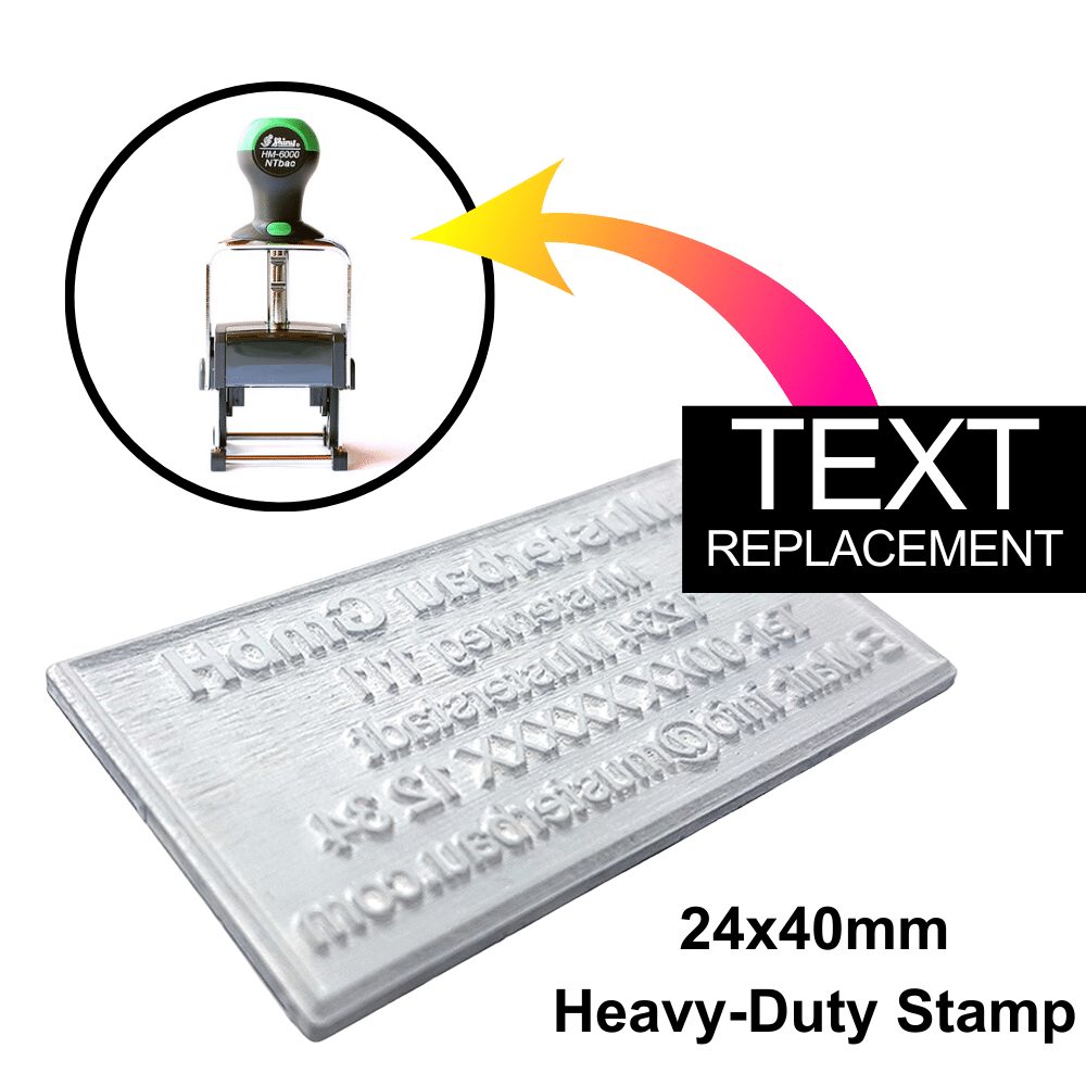 Shiny Stamp Text Replacement for HM-6000 | Stamps & Badges