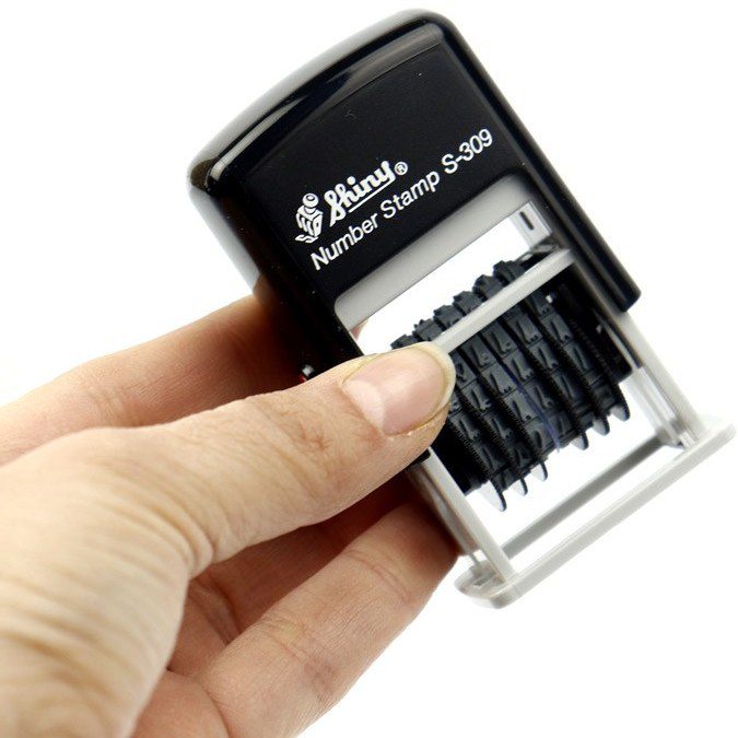 Shiny 6 Digit Numbering Stamp 3mm | Stamps & Badges