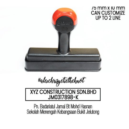 Shiny DUO Hand Stamp 70x80mm | Stamps & Badges