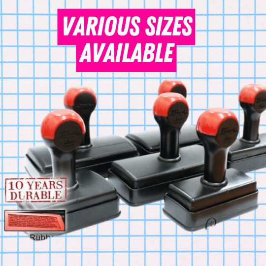 Shiny 60x100mm DUO Hand Stamp | Stamps & Badges