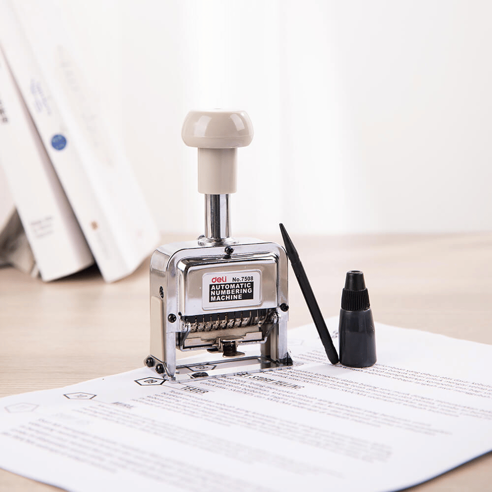 Deli Automatic Numbering Stamp - 6 Digit | Stamps & Badges