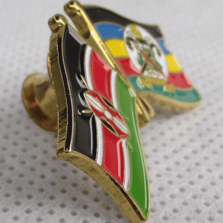 Custom Double Flag Lapels | Buttons & Badges | Lapel Badges
