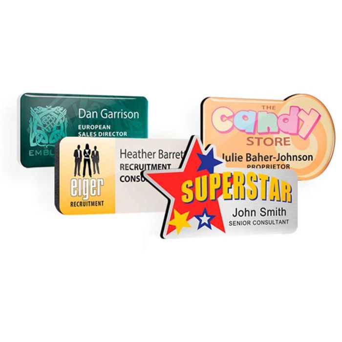 Custom Shaped Name Badges | Buttons & Badges | Printex
