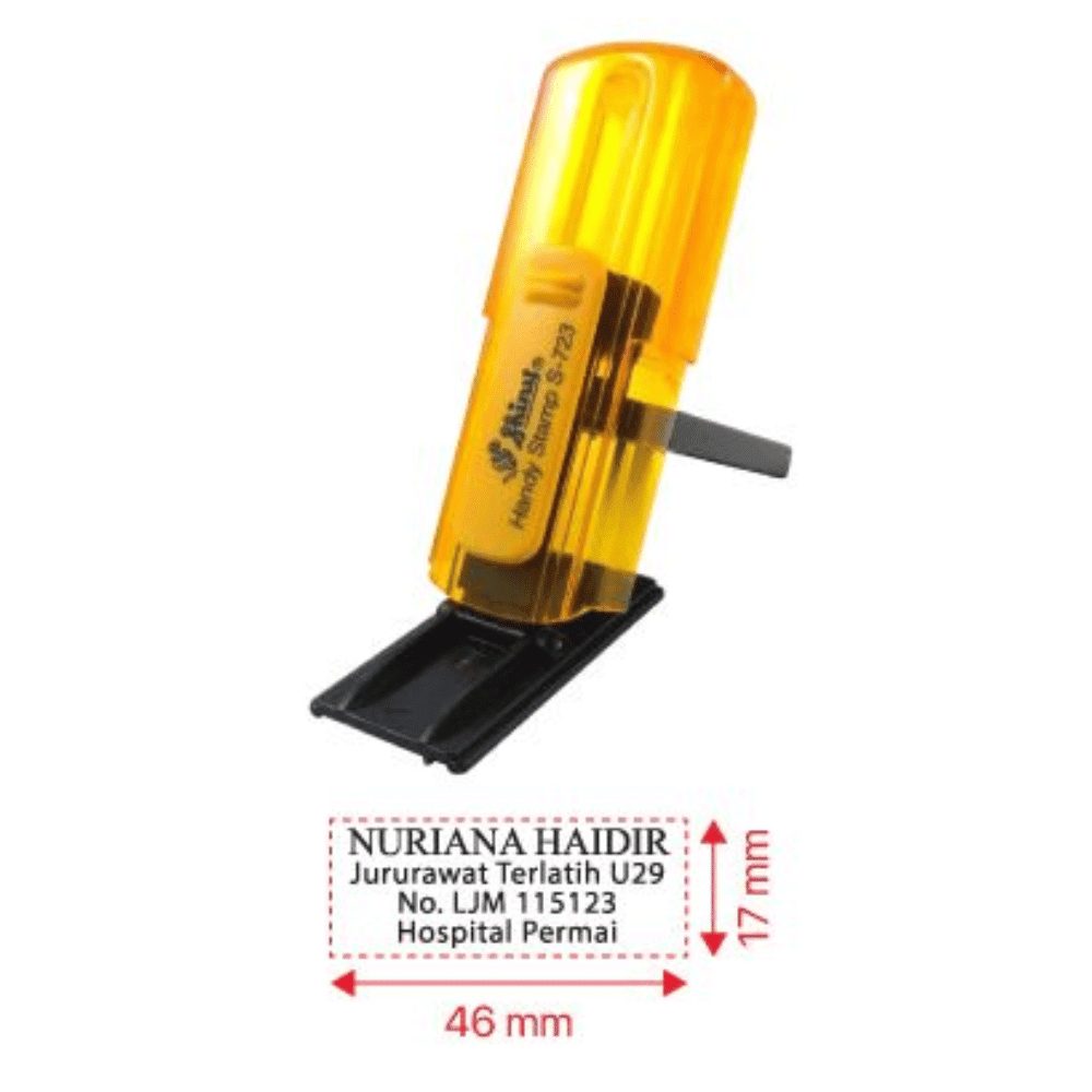 Shiny 17x48mm Custom Pocket Stamp | Stamps & Badges