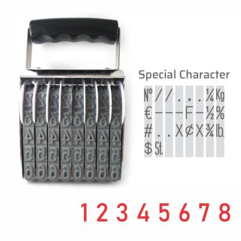 8 Digit Numbering Stamp 15mm | Stamps & Badges
