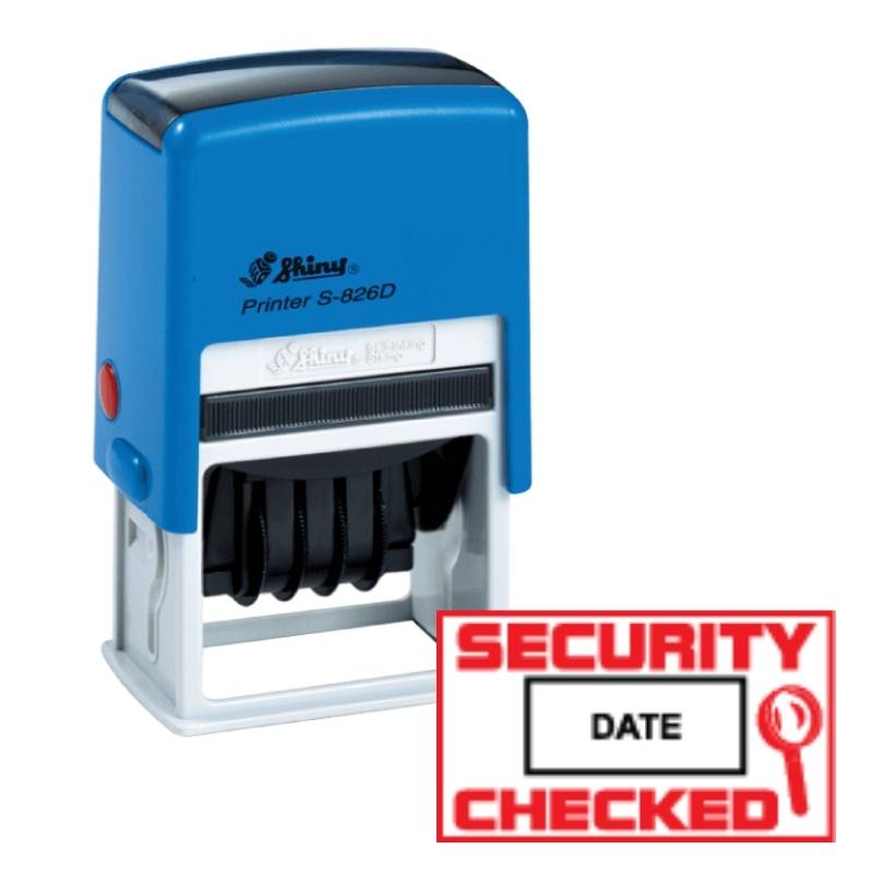 Shiny S-826 Stock Dater Stamp Security Checked | 18 Ink Colours!