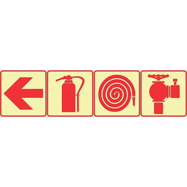 Fire Extinguisher Fire Hose Fire Hydrant Photoluminescent Sign