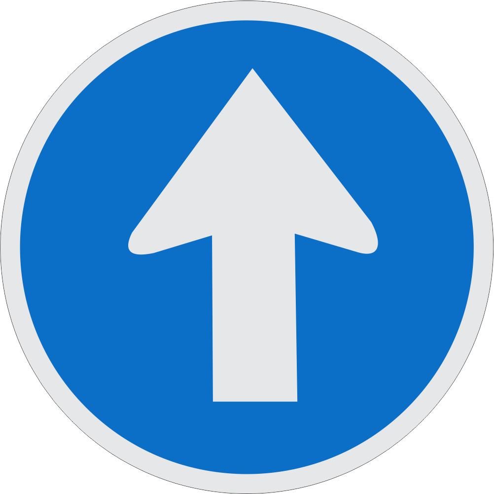 PROCEED STRAIGHT ONLY - ROAD SIGN (R107) - Road Signs
