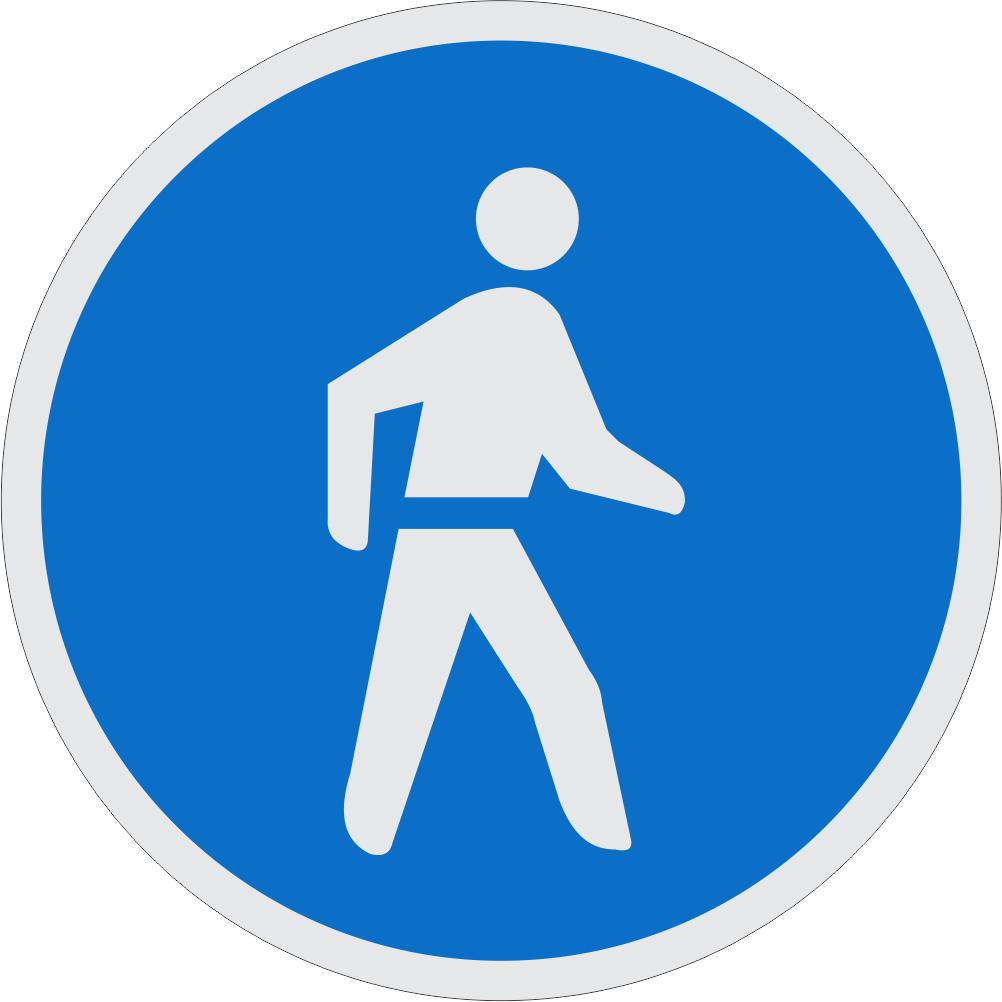PEDESTRIANS ONLY ROAD SIGN (R110) - Road Signs