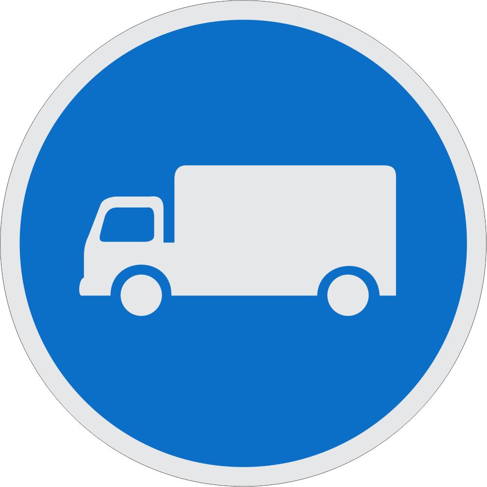 GOODS VEHICLES ONLY ROAD SIGN (R123) - Road Signs