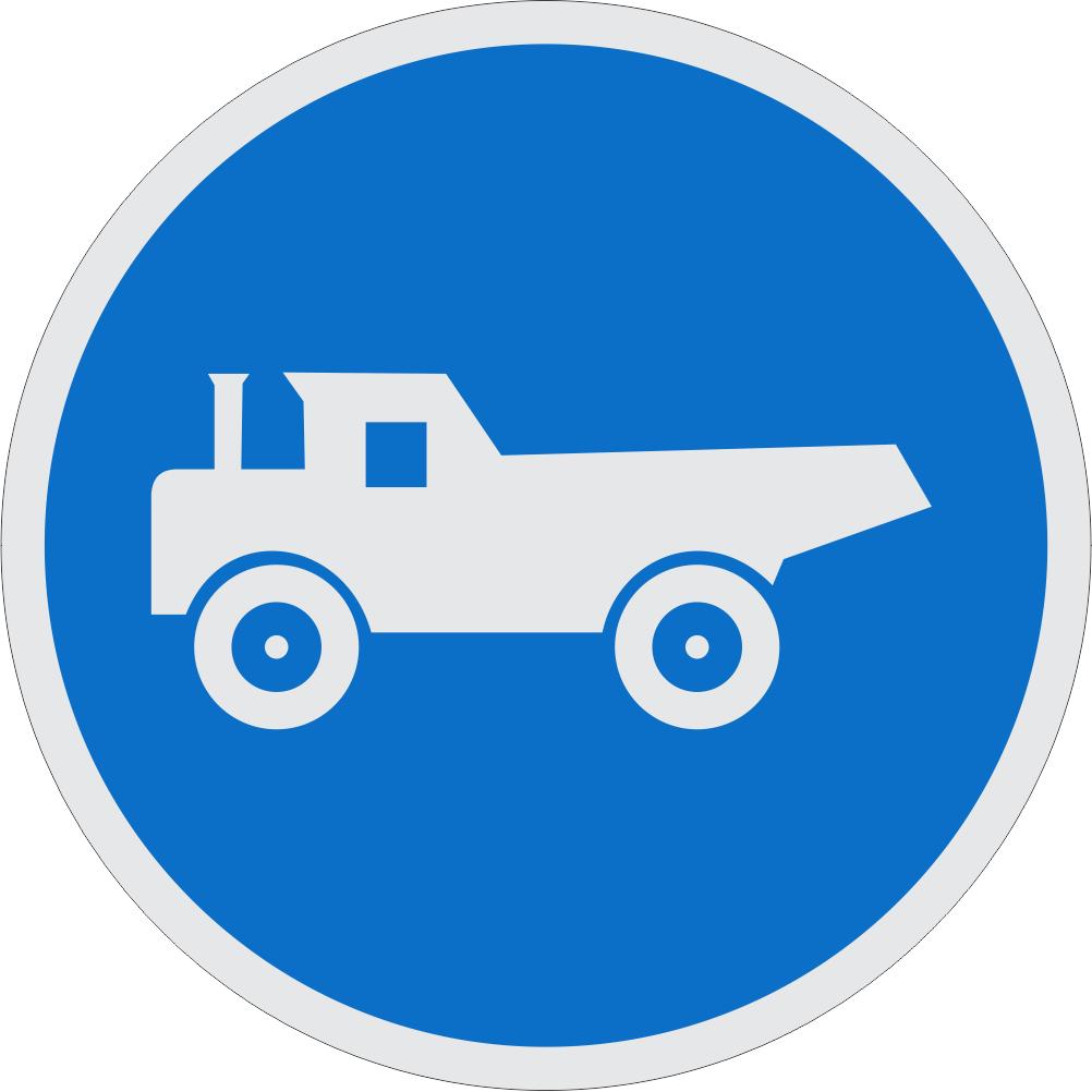 CONSTRUCTION VEHICLES ONLY ROAD SIGN (R125) - Road Signs