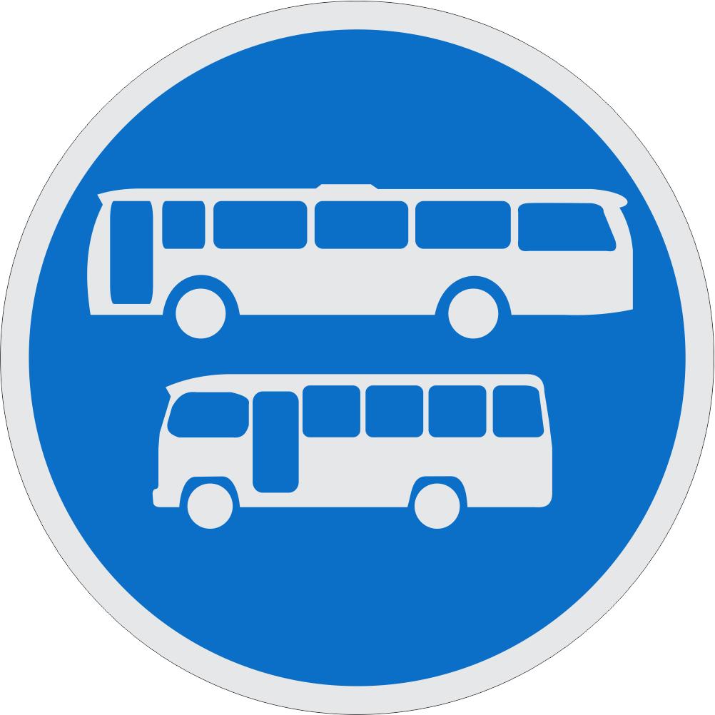 BUSES AND MINIBUSES ONLY ROAD SIGN (R134) - Road Signs