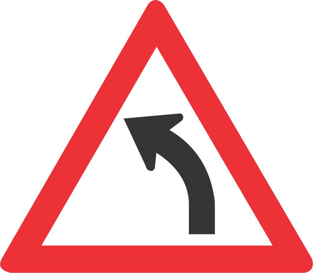 GENTLE CURVE (LEFT) ROAD SIGN (W203) - Road Signs