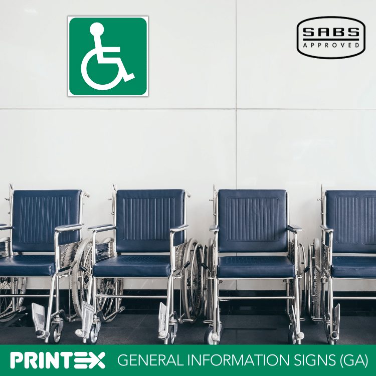 ALLOCATED TO OR ACCESSIBLE TO WHEELCHAIR SIGN