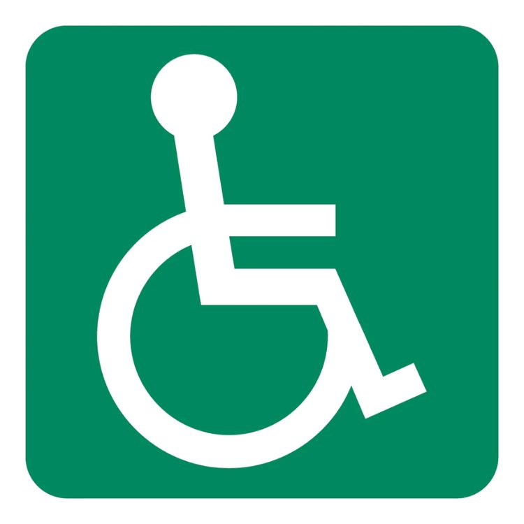ALLOCATED TO OR ACCESSIBLE TO WHEELCHAIR SIGN