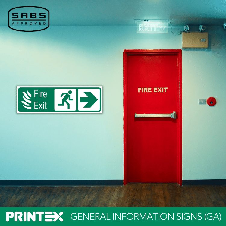 ARROW RIGHT RUNNING MAN RIGHT WITH FIRE EXIT SIGN