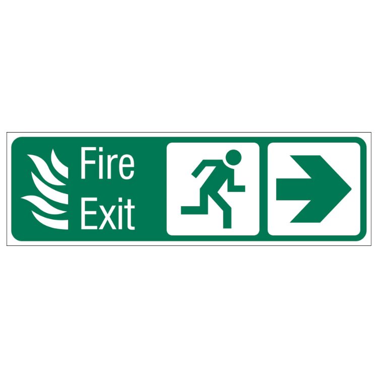 ARROW RIGHT RUNNING MAN RIGHT WITH FIRE EXIT SIGN