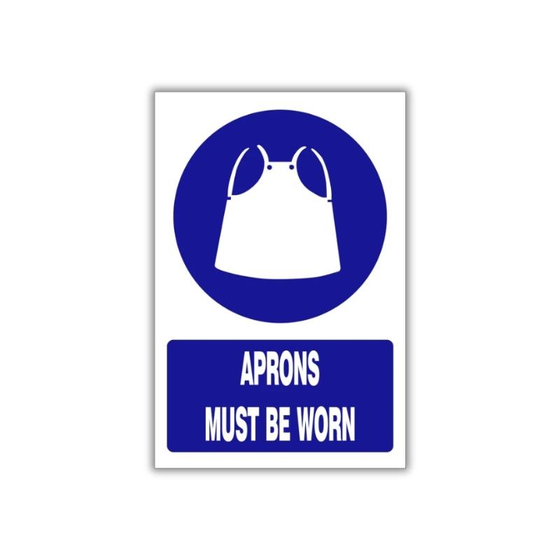 Aprons must be worn safety sign (MV009A)