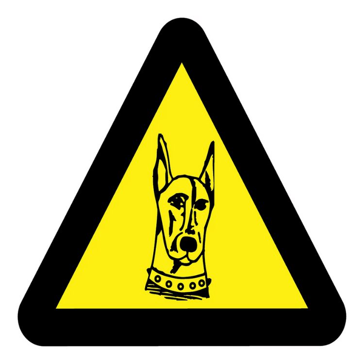 BEWARE OF DOGS SAFETY SIGN - Hazard Warning Signs (WW)