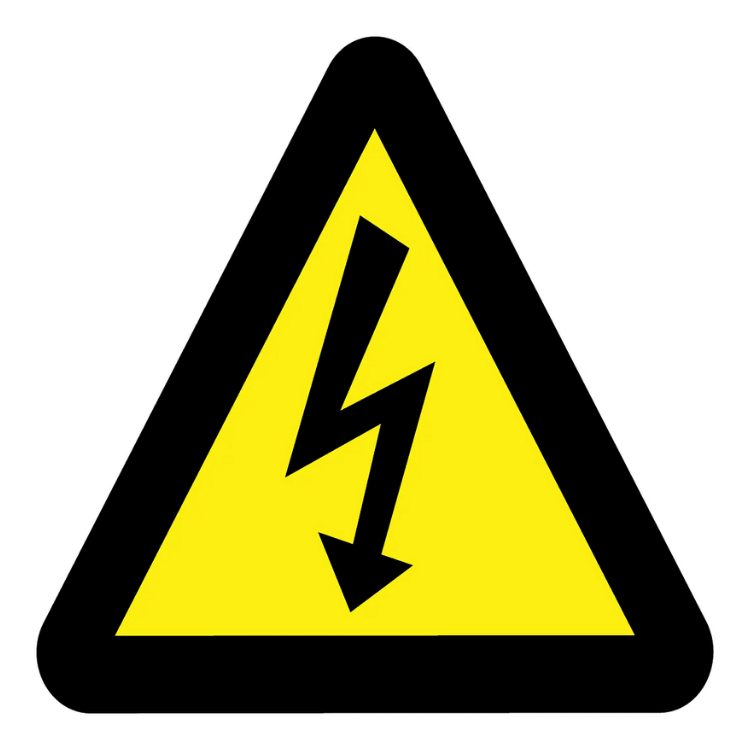 BEWARE OF ELECTRIC SHOCK SAFETY SIGN- Hazard Warning