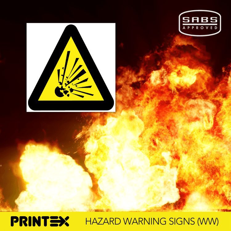 BEWARE OF EXPLOSION HAZARD SIGN - Hazard Warning