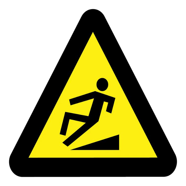 BEWARE OF SLIPPERY WALKING SURFACE SAFETY SIGN