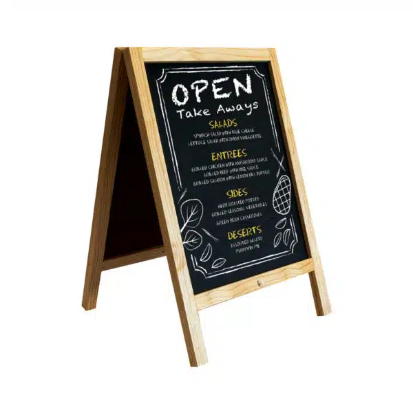Wooden Menu Chalkboard