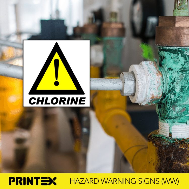 CHLORINE SAFETY SIGN (HW24) - Hazard Warning Signs (WW)