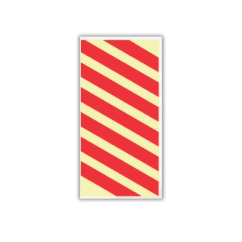 Chevron photoluminescent safety sign (F24)