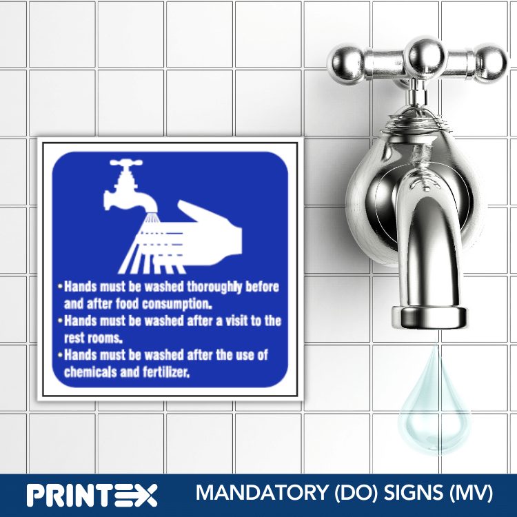 DIRECTIONS ON WHEN TO WASH HANDS SIGN