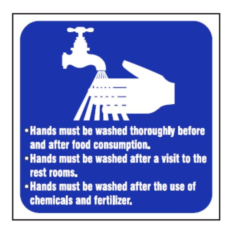 DIRECTIONS ON WHEN TO WASH HANDS SIGN