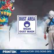 Dust Area Wear A Dust Mask Safety Sign C35 