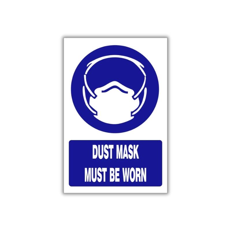 Dust Mask Must Be Worn Safety Sign - Mandatory Signs (MV)