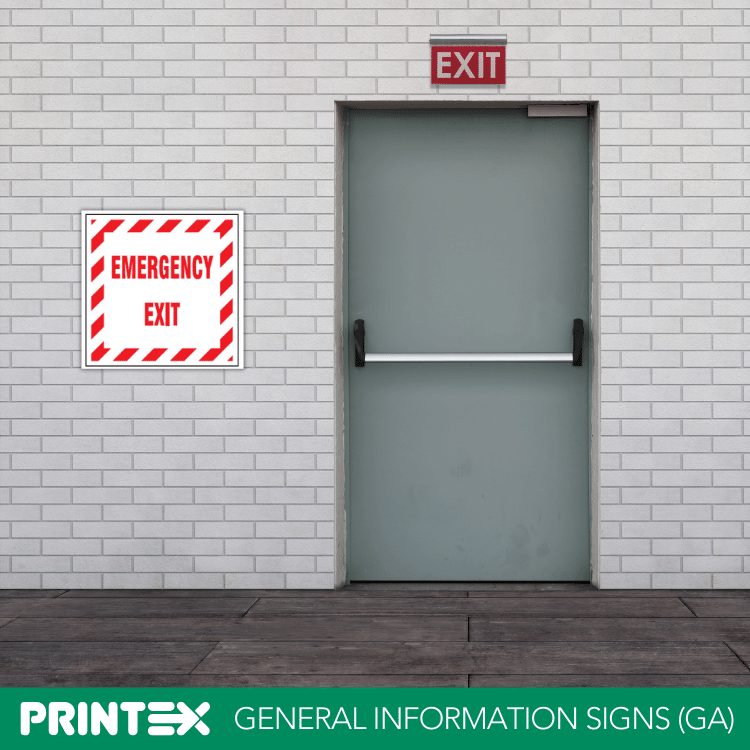 EMERGENCY EXIT RED BORDER SAFETY SIGN