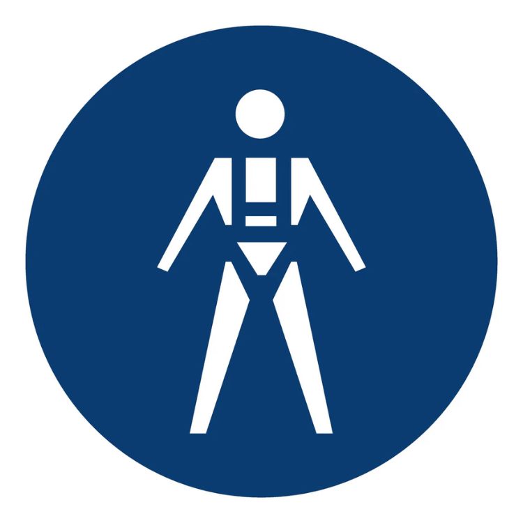 FULL BODY HARNESSES LIFELINES SHALL BE WORN SIGN