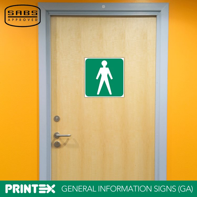 GENTS TOILET SAFETY SIGN - General Information Signs