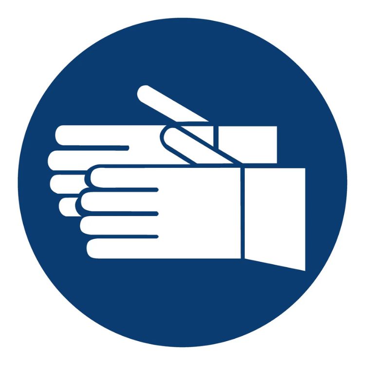 Hand Protection Shall Be Worn Safety Sign (MV 5)
