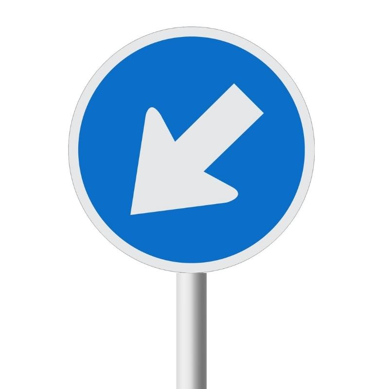 Keep Left Road Sign (R103) - Road Signs