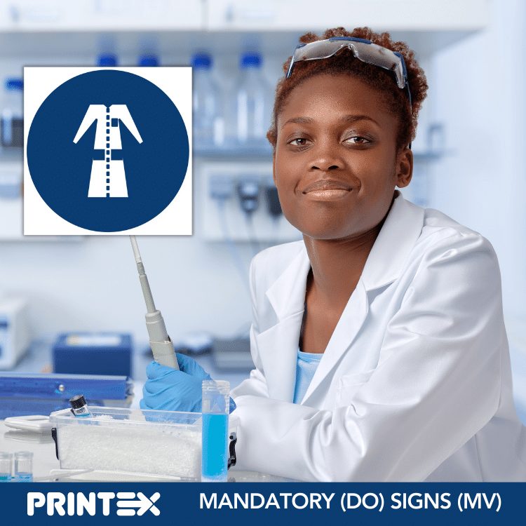 LAB COATS SHALL BE WORN SAFETY SIGN (MV 21)