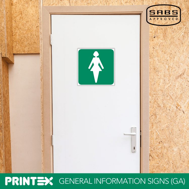 LADIES TOILET SAFETY SIGN - General Information Signs