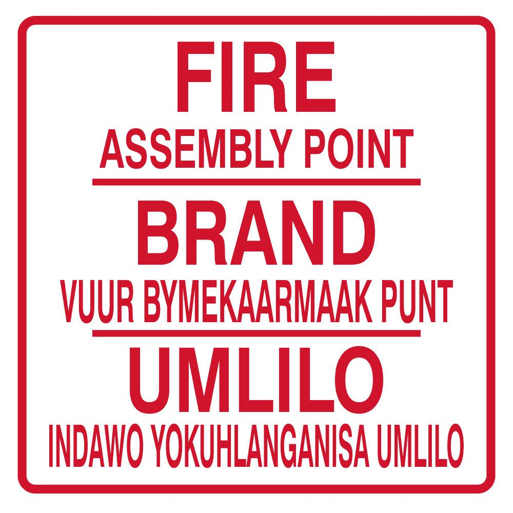 FIRE ASSEMBLY POINT SAFETY SIGN - Fire Fighting Signs (FB)