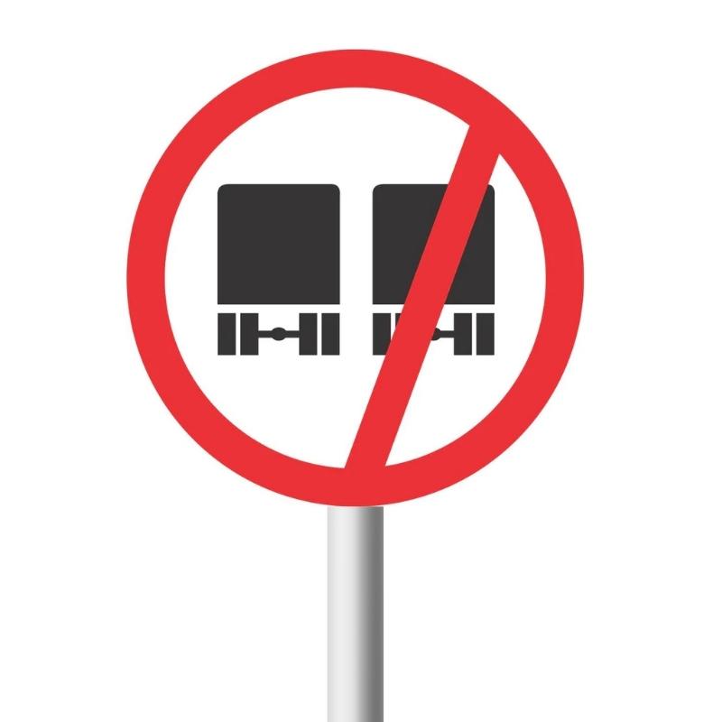 No-Overtaking-Goods Vehicles By Goods Vehicles Road Sign (R215)