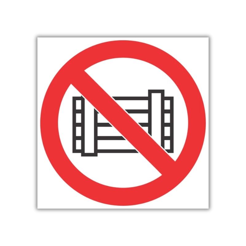 No Stacking Do Not Obstruct Safety Sign (Pv14)