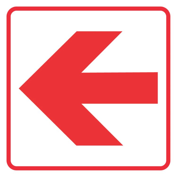 RED ARROW - LOCATION OF FIRE EQUIPMENT - Safety Signs