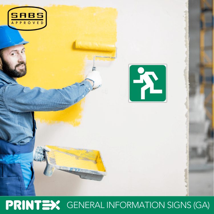 RUNNING MAN (LEFT) SAFETY SIGN - General Information Signs