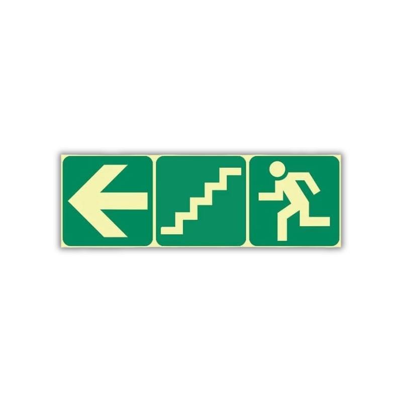 ARROW LEFT STAIRS DOWN RUNNING MAN LEFT SIGN