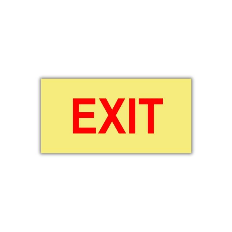SABS Exit (Red) photoluminescent safety sign (E6)