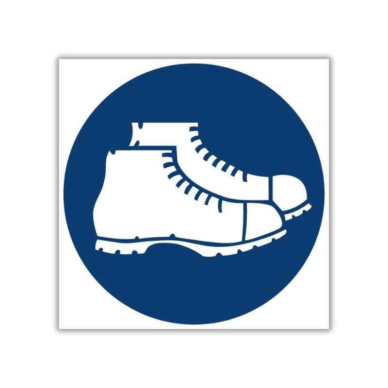 Foot Protection Against Crushing Shall Be Worn Safety Sign